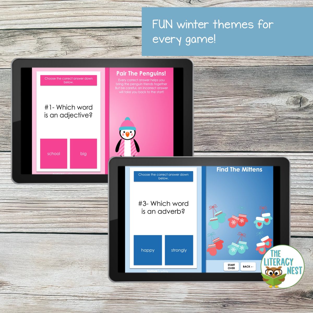 Winter Activities Parts of Speech Practice - The Literacy Nest