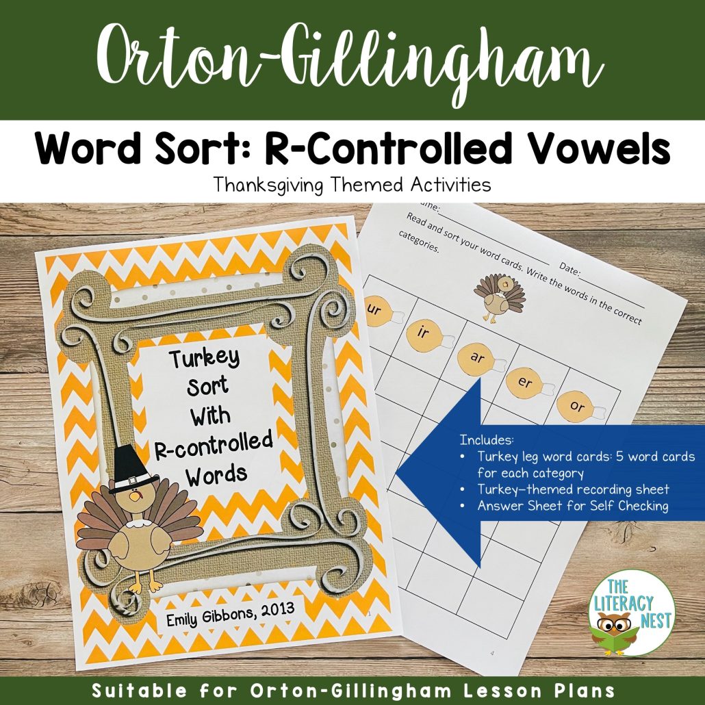 R-Controlled Vowels: Thanksgiving | Holiday Turkey Word Sort Activities ...