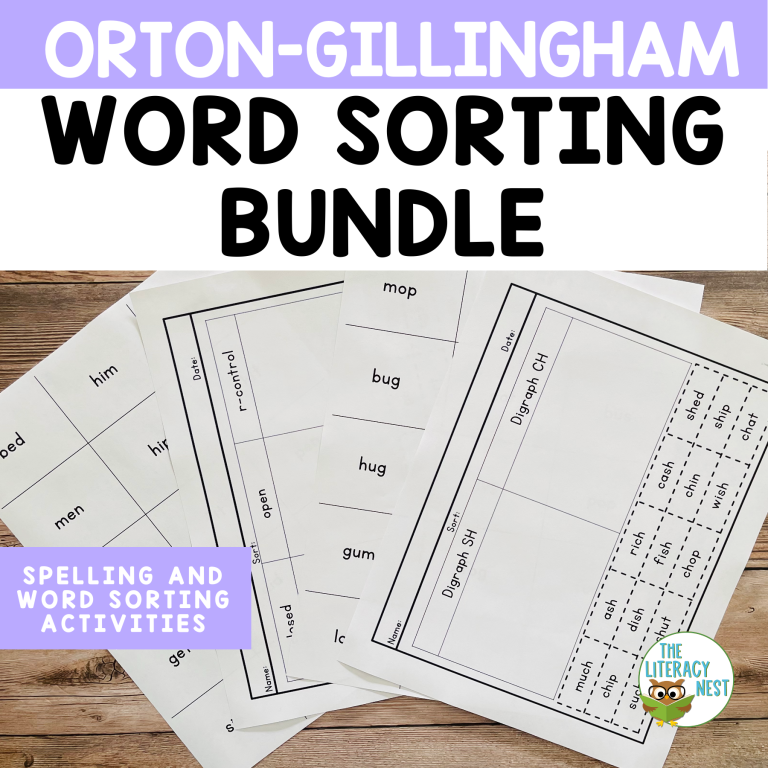 Orton-Gillingham Spelling- Word Sorts BUNDLE - The Literacy Nest