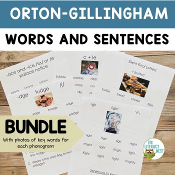 Orton Gillingham Spelling Lists and Sentences BUNDLE - The Literacy Nest
