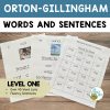 Decodable Word Lists & Sentences for Orton Gillingham Lessons Level 1 ...