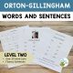 Decodable Word Lists & Sentences for Orton Gillingham Lessons Level 2 ...