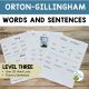 Decodable Word Lists & Sentences for ADVANCED Orton Gillingham Level 2 ...