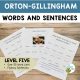 Decodable Word Lists & Sentences for ADVANCED Orton-Gillingham Level 1 ...