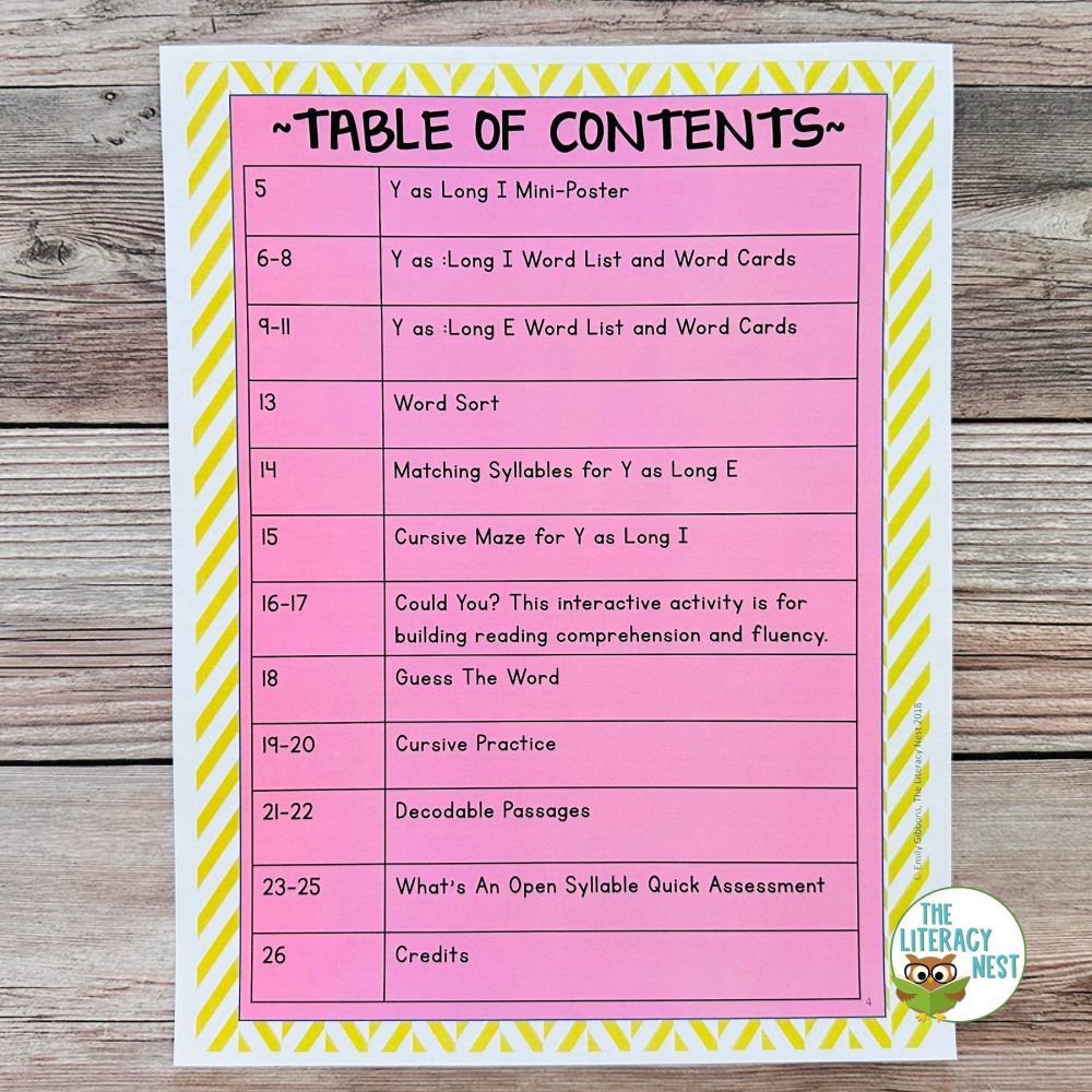 Y Vowel Sounds Reading and Spelling Activities for Orton-Gillingham ...