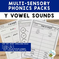 Y Vowel Sounds Reading and Spelling Activities for Orton-Gillingham ...