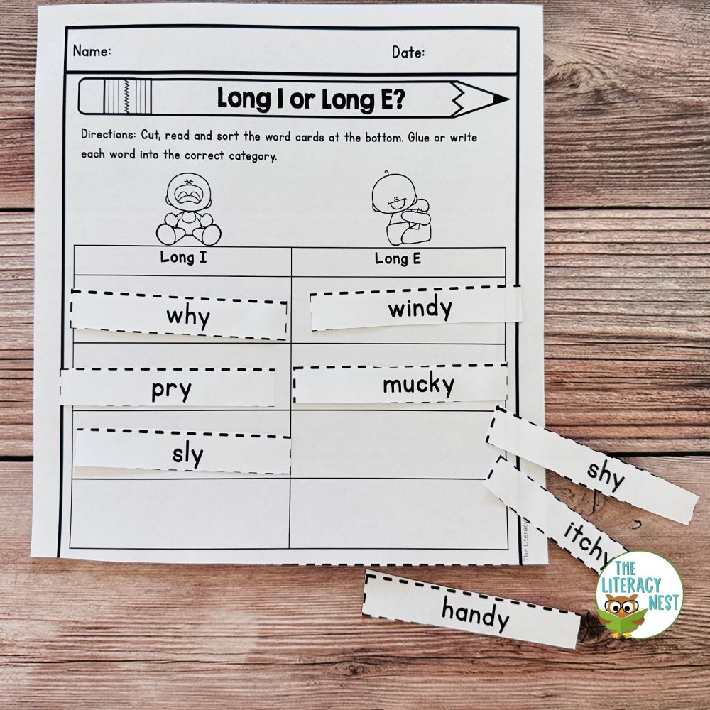 Y Vowel Sounds Reading and Spelling Activities for Orton-Gillingham ...