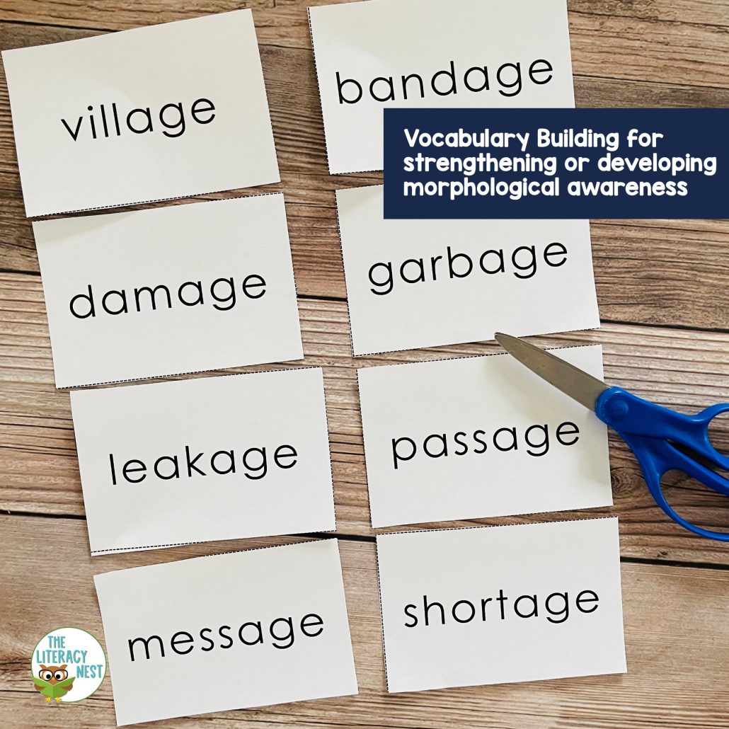 Suffix -AGE for Advanced Orton-Gillingham Activities - The Literacy Nest