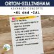 Suffix -AL and -IAL for Advanced Orton-Gillingham Activities - The ...