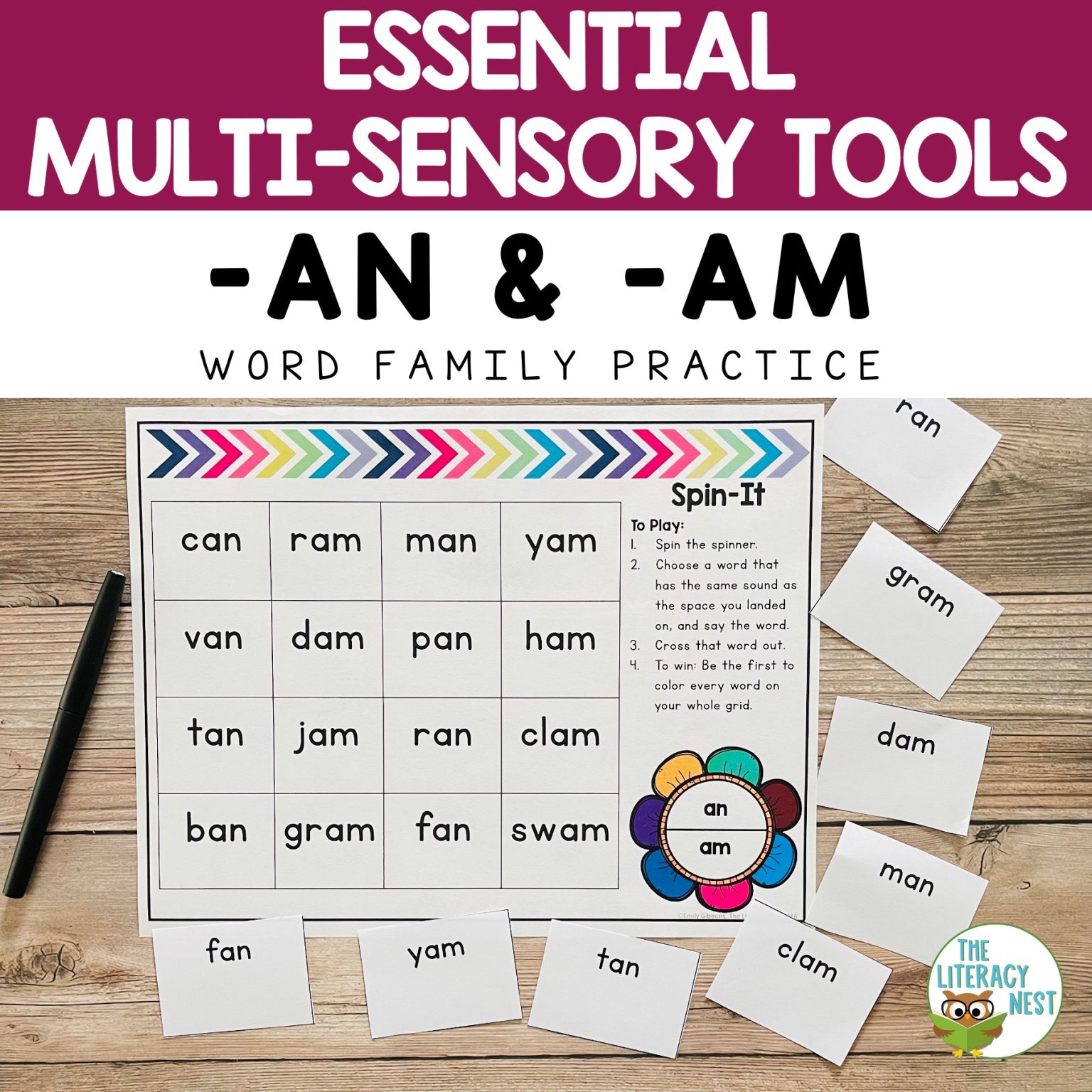 Word Family AN and AM Phonics Activities FREEBIE - The Literacy Nest