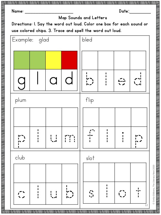 Consonant Blends (Initial L) Worksheets Activities for Orton-Gillingham ...