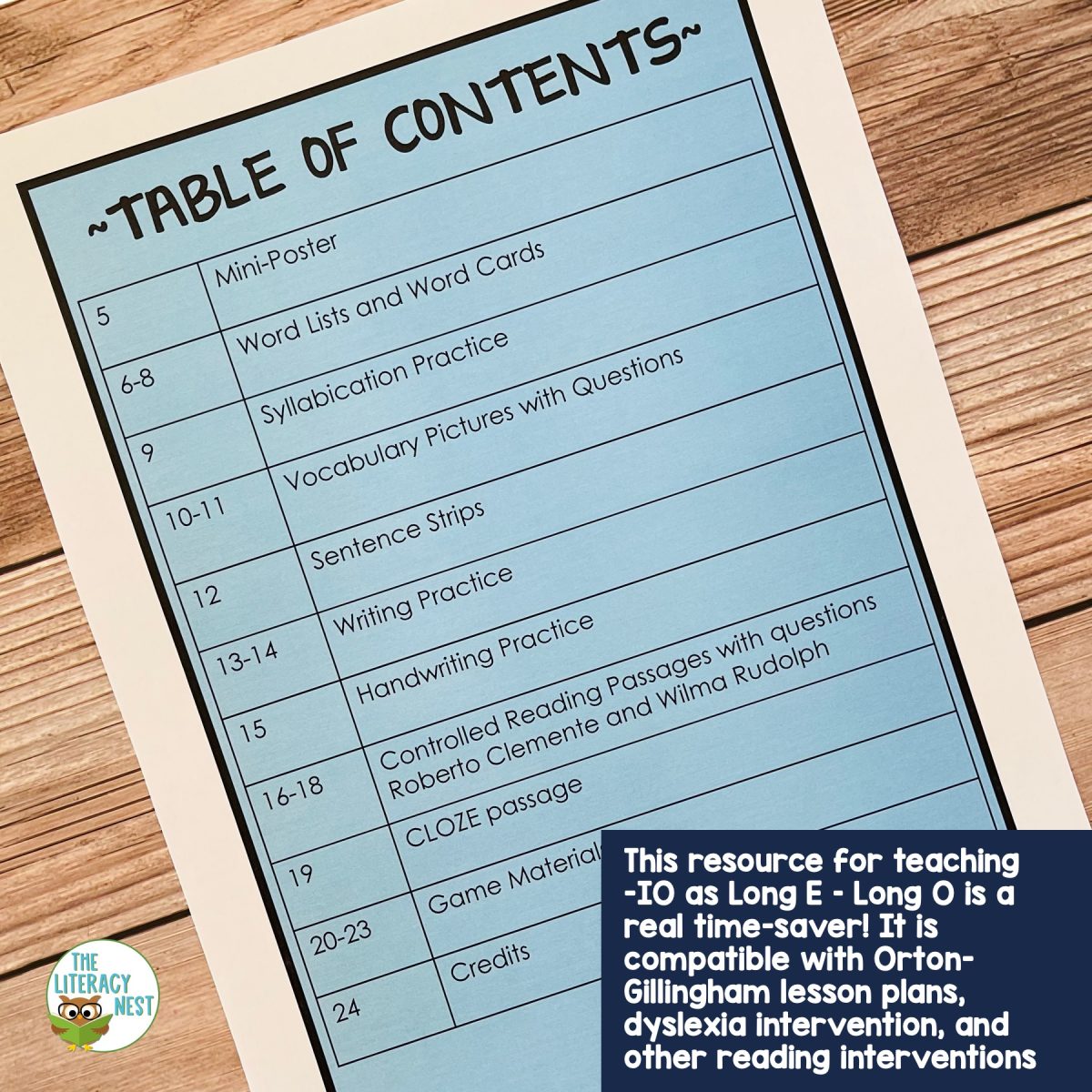 Advanced Orton-Gillingham Activities for -IO - The Literacy Nest