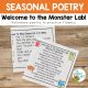 Halloween Poetry for Fluency Practice Monster Theme - The Literacy Nest