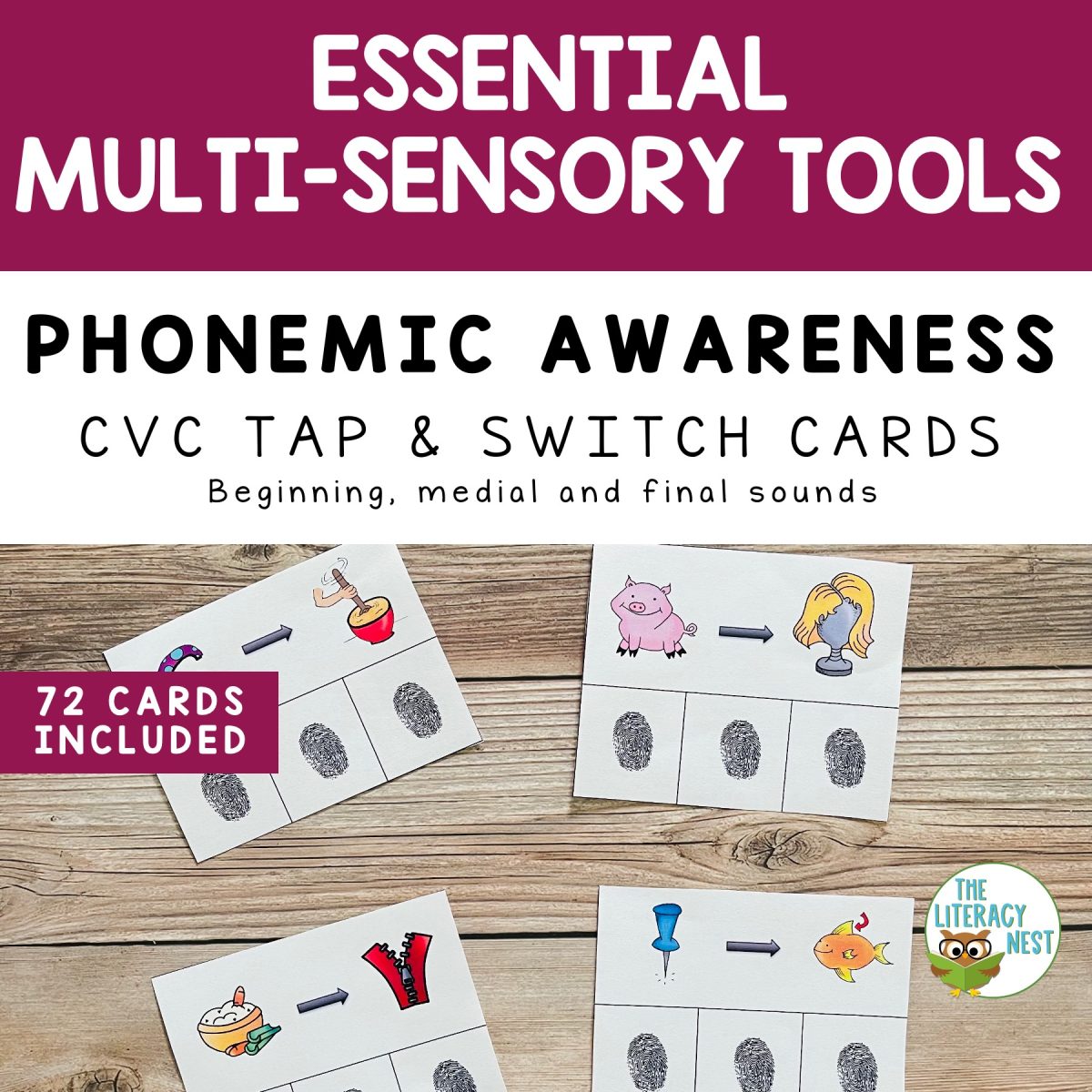Phonemic Awareness Multisensory Cards Orton-Gillingham Teaching ...