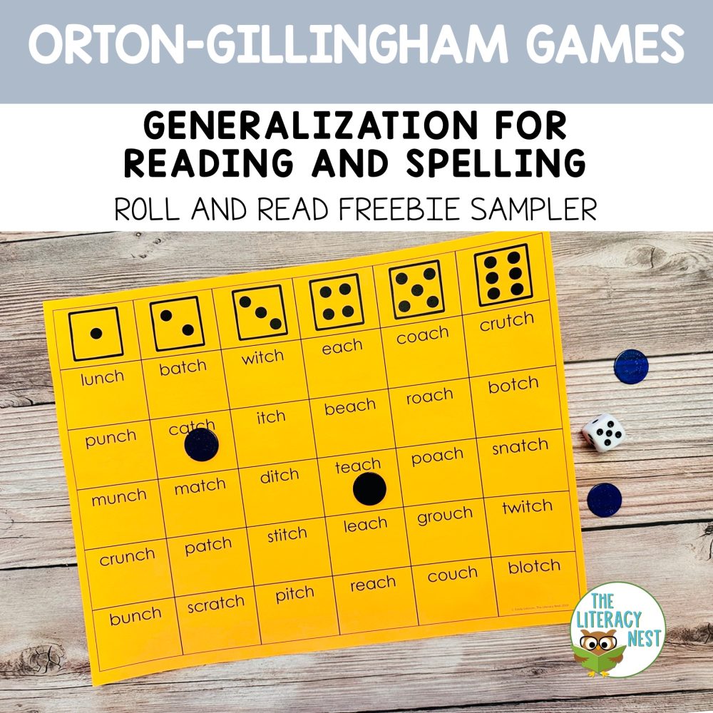 Roll and Read Games Freebie Sampler - The Literacy Nest