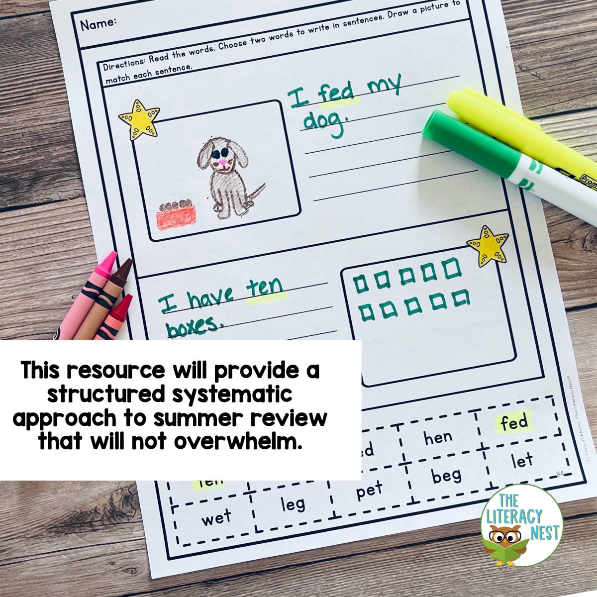 Summer Review CVC Phonics Activities - The Literacy Nest