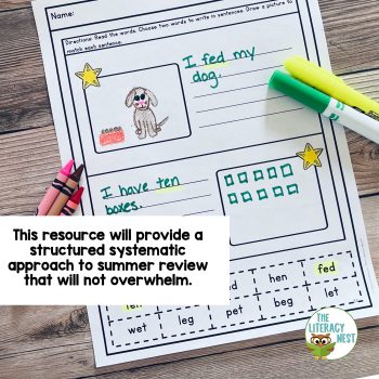 Summer Review CVC Phonics Activities - The Literacy Nest