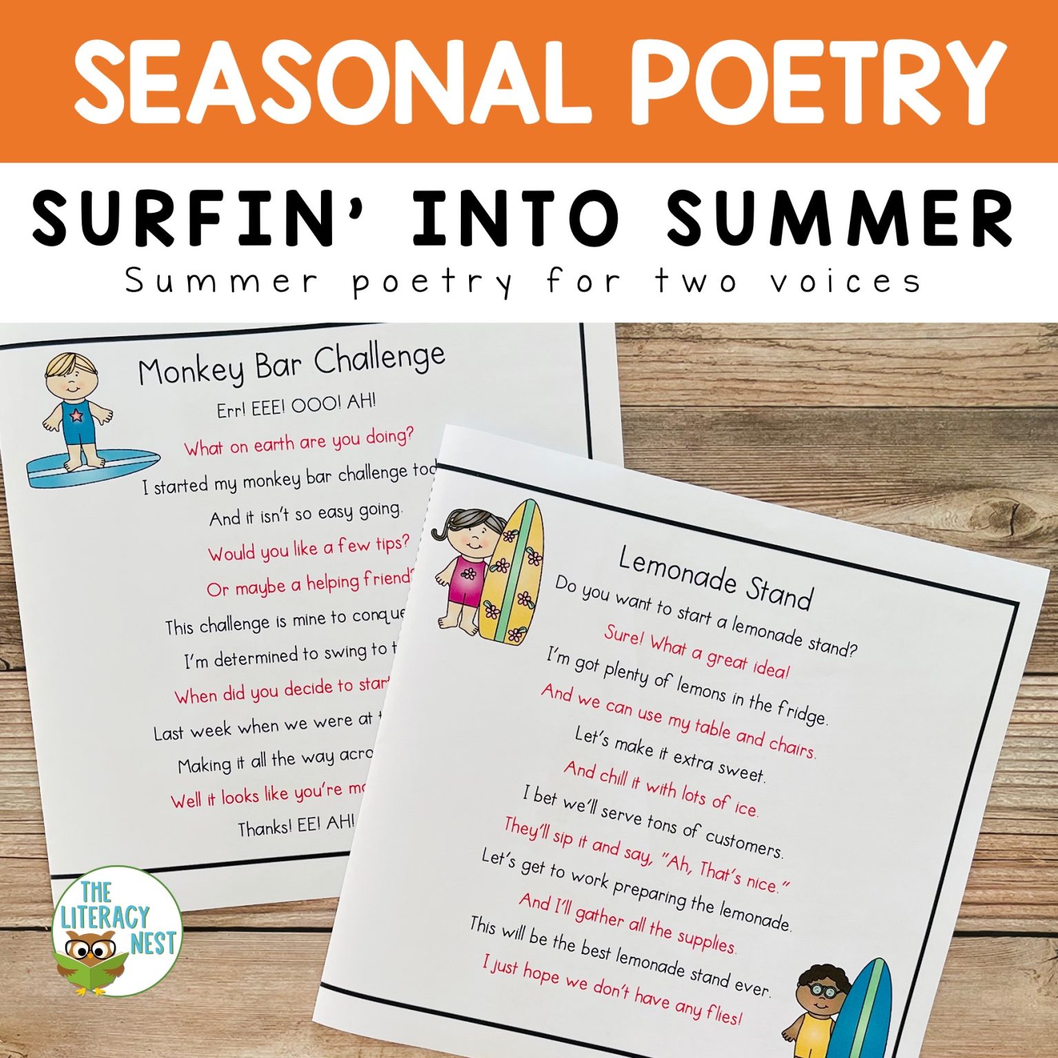 Summer Poems for Fluency Practice - The Literacy Nest