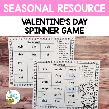FREE Valentine's Day Vowels Literacy Game - The Literacy Nest