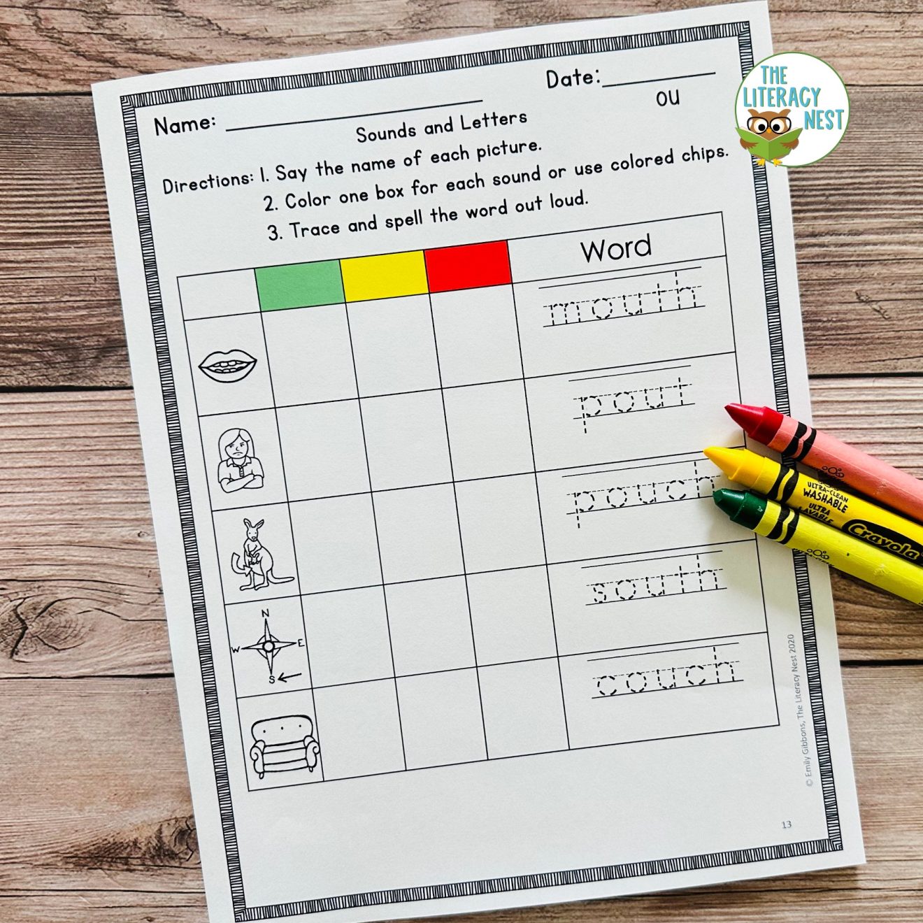 Diphthong OU Phonics Activities for Orton-Gillingham Lessons - The ...