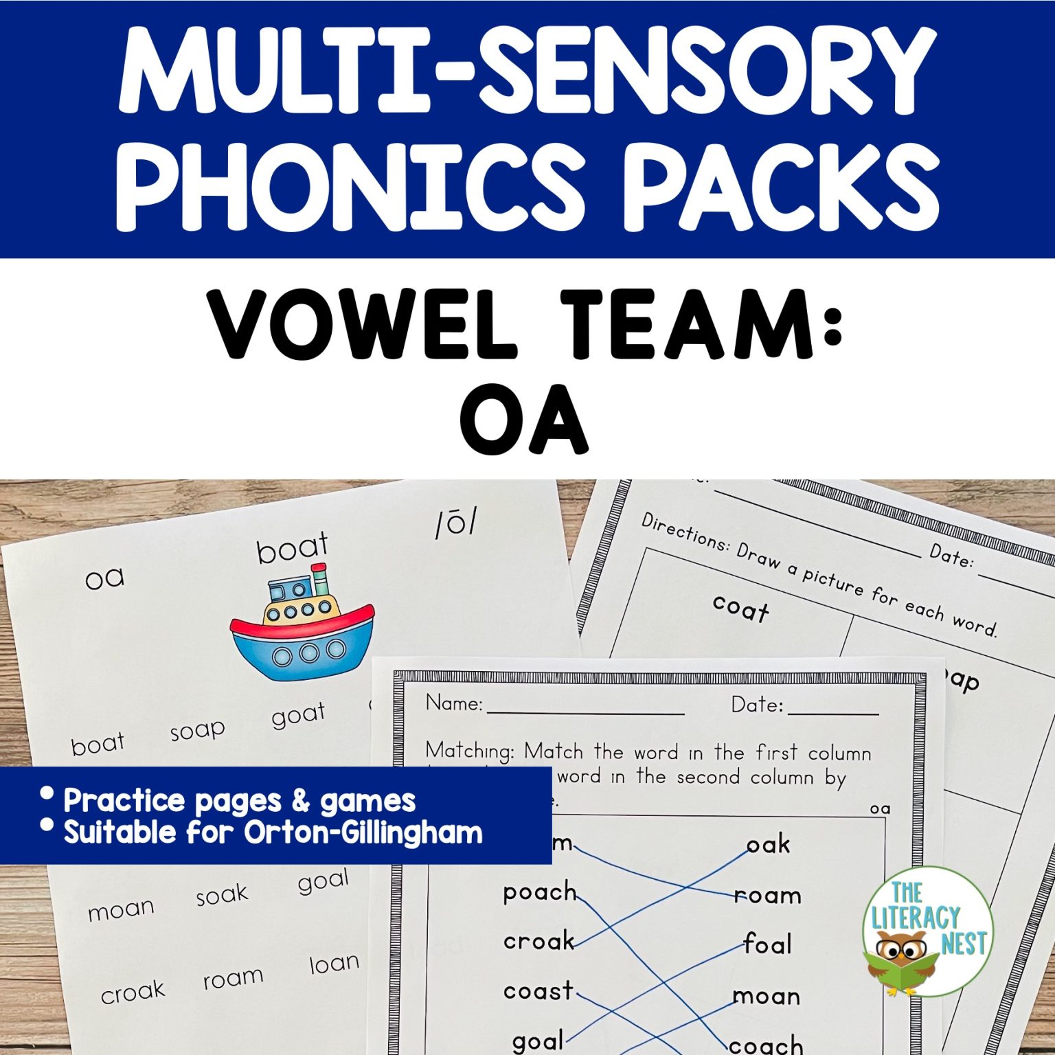 Vowel Team Activities EIGH for Orton-Gillingham Lessons - The Literacy Nest