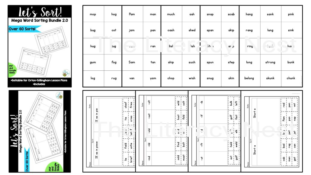 Orton-Gillingham Spelling- Word Sorts BUNDLE - The Literacy Nest