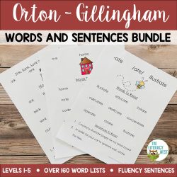 Decodable Word Lists and Sentences for Orton-Gillingham Lessons Levels ...