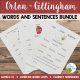 Decodable Word Lists and Sentences for Orton-Gillingham Lessons Levels ...