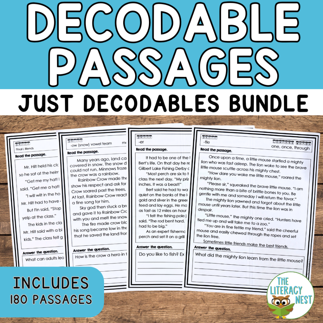 Decodable Phonics Reading Passages Bundle for Orton-Gillingham Lessons ...
