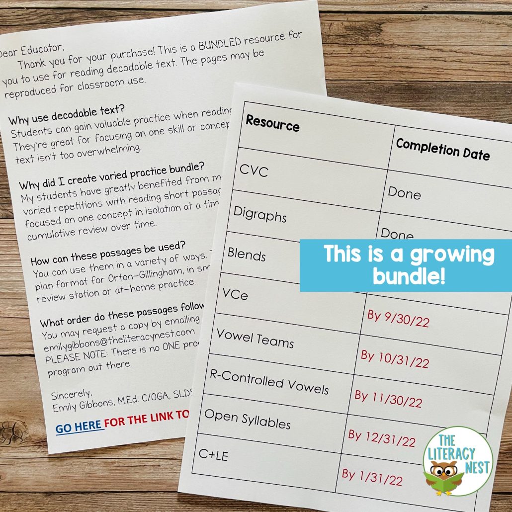 Decodable Phonics Reading Passages Bundle for Orton-Gillingham Lessons ...