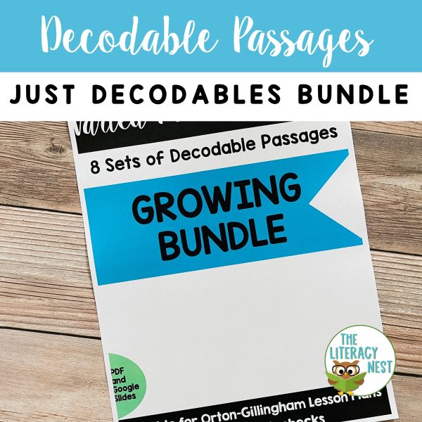 Decodable Phonics Reading Passages Bundle for Orton-Gillingham Lessons ...