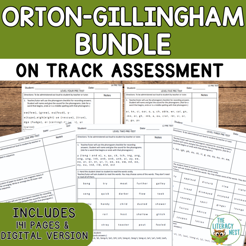 Orton-Gillingham Diagnostic Assessment with scope and sequence - The ...