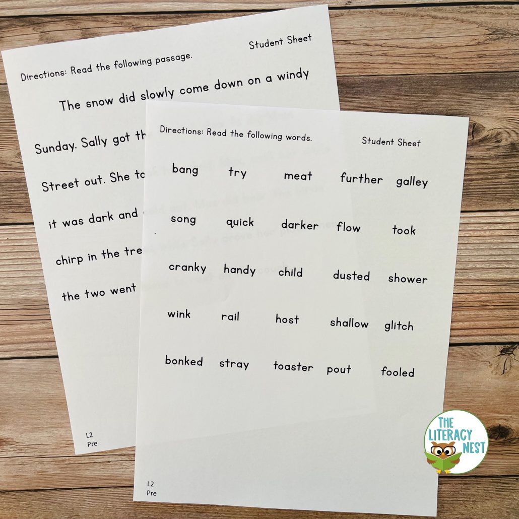 Orton-Gillingham Assessment Pre and Post Tests Leveled Placement LEVEL ...