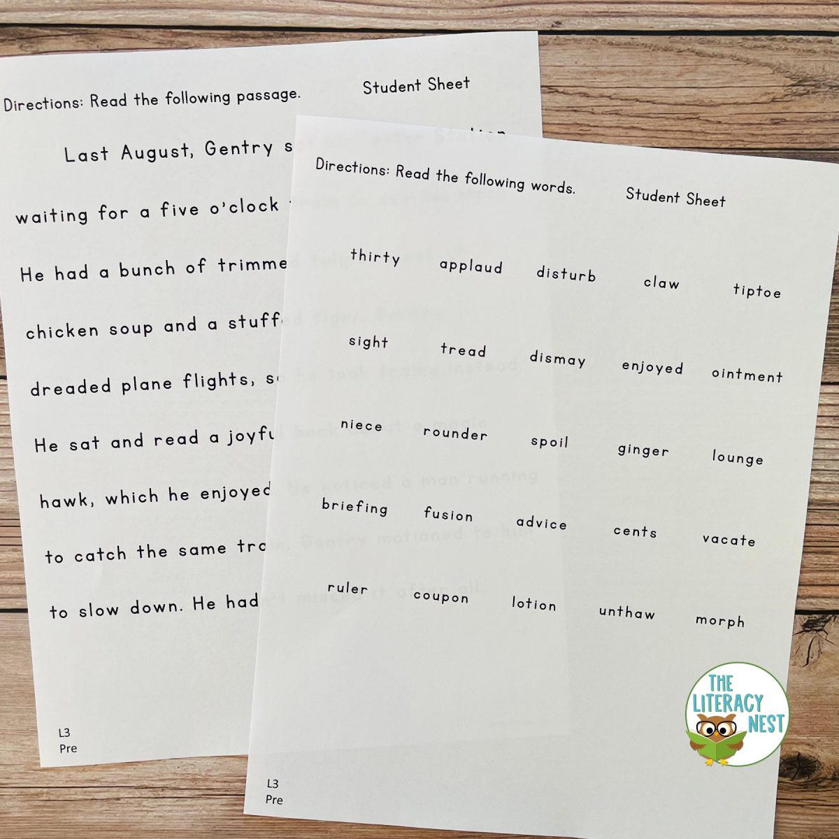 Orton-Gillingham Assessment Pre and Post Tests Leveled Placement LEVEL ...