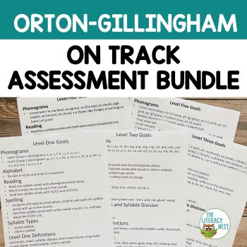 Orton-Gillingham Diagnostic Assessment BUNDLE with scope and sequence ...