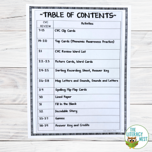 CVC Phonics Activities for Orton-Gillingham Lessons - The Literacy Nest