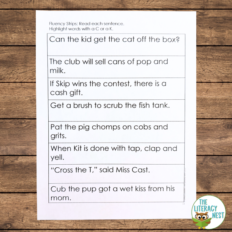 C or K Spelling Rules for Orton-Gillingham Lessons - The Literacy Nest