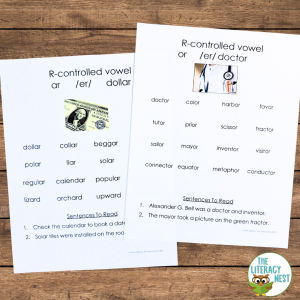 Advanced R-Controlled Vowels AR OR Phonics Activities for Orton ...