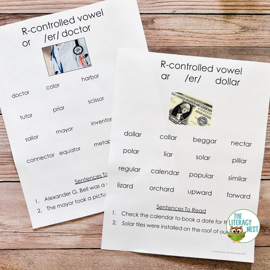 Advanced R-Controlled Vowels AR OR Phonics Activities for Orton ...