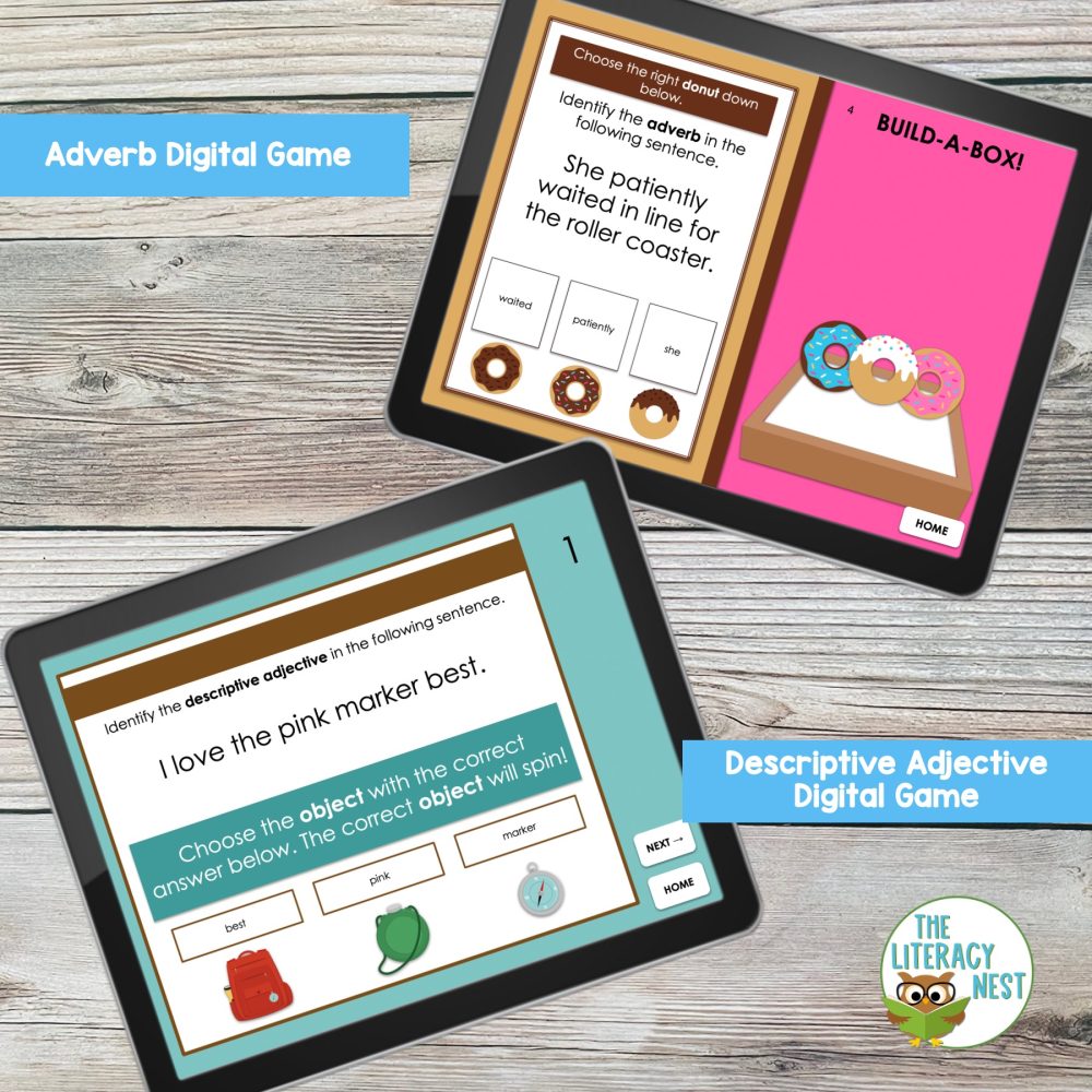 Parts of Speech Games for Articles, Adverbs and Adjectives - The ...