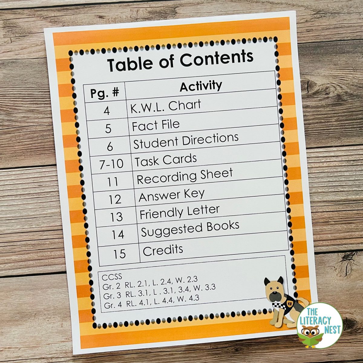 Nonfiction Task Cards: Search and Rescue Dogs - The Literacy Nest