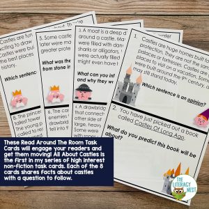 Nonfiction Task Cards: Castles - Read Around the Room Nonfiction ...