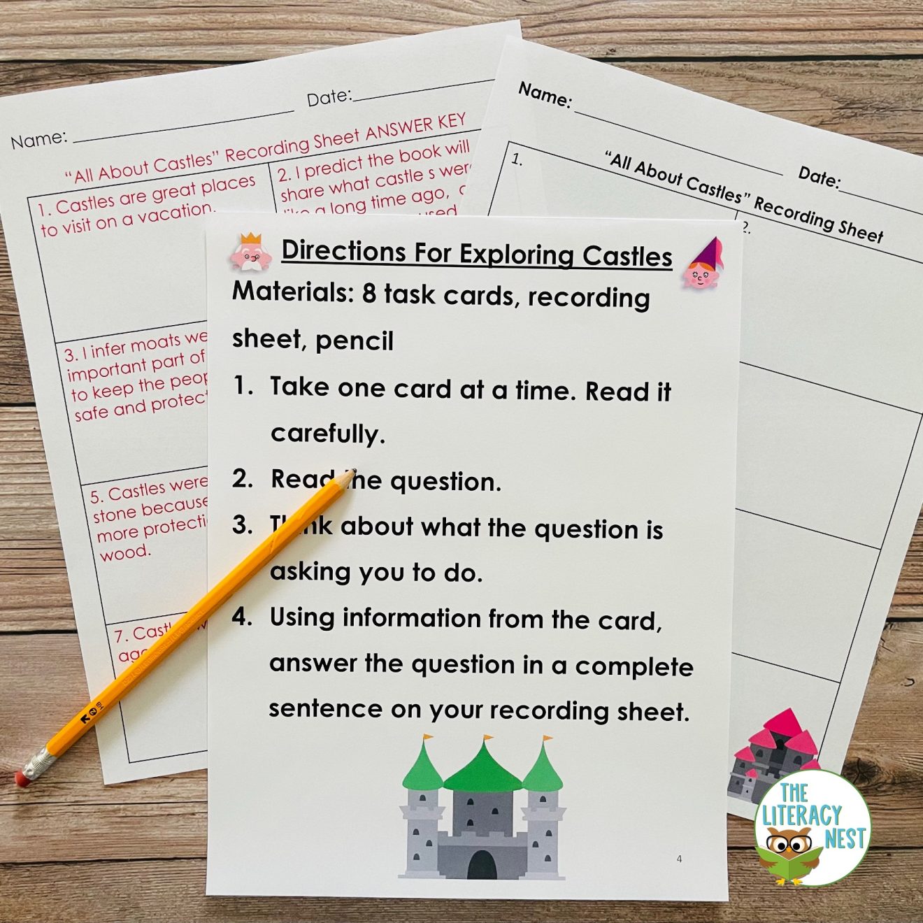 Nonfiction Task Cards: Castles - Read Around the Room Nonfiction ...