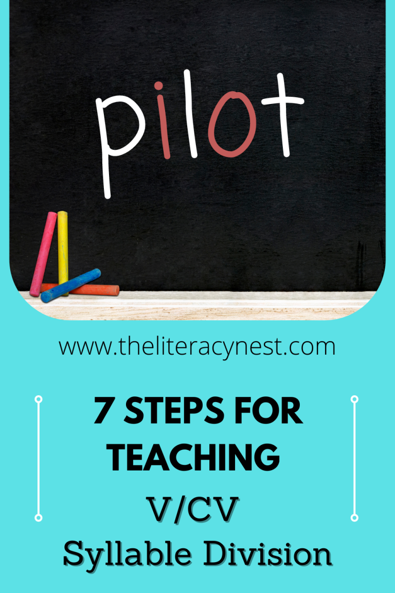 7 Steps for Teaching V/CV Syllable Division - The Literacy Nest
