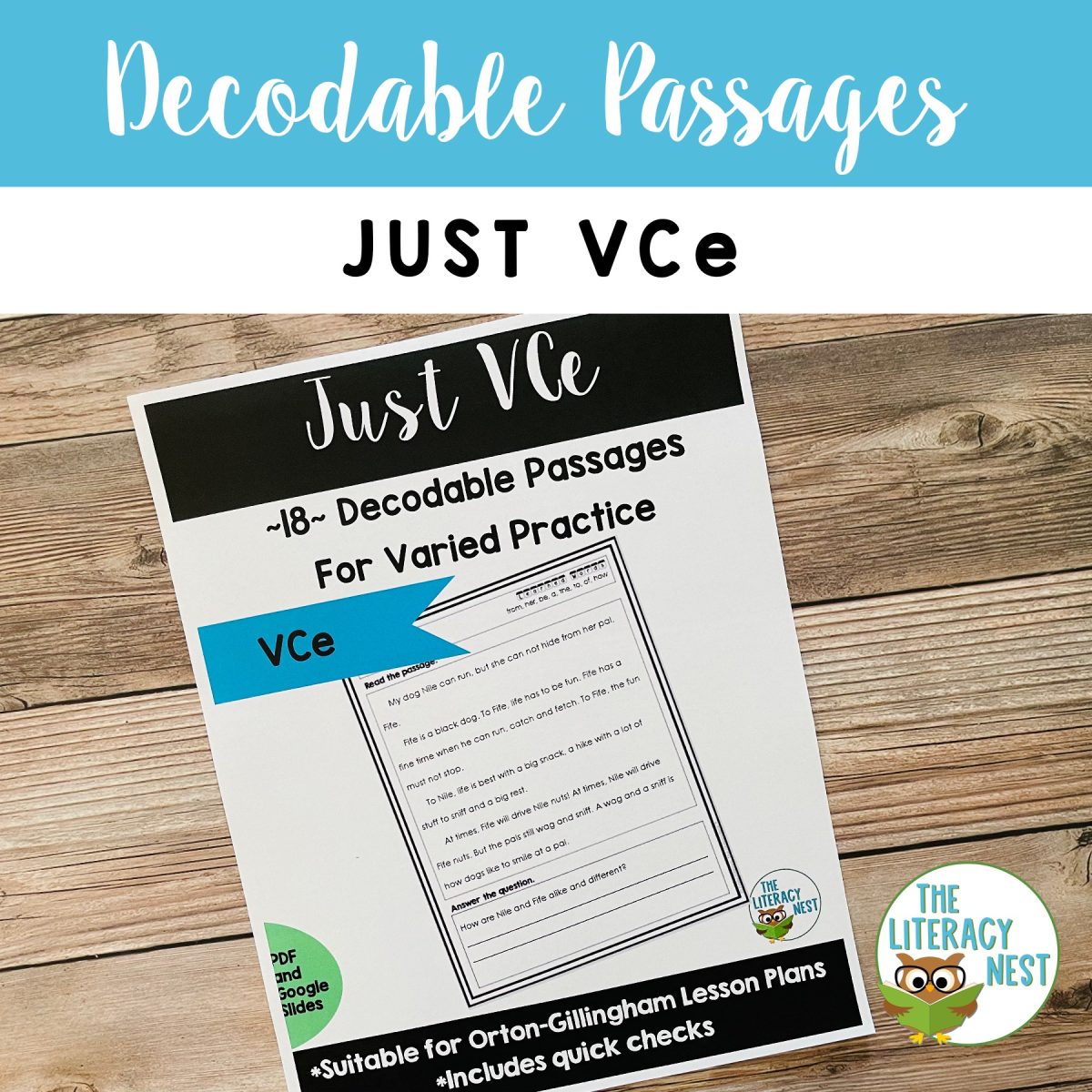 VCe Syllable Type Decodable Reading Passages - The Literacy Nest