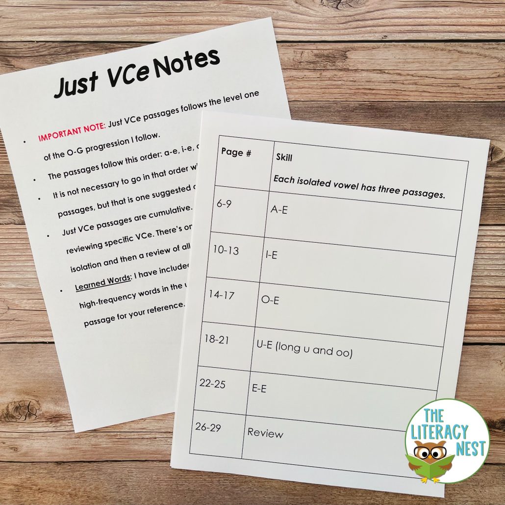 VCe Syllable Type Decodable Reading Passages - The Literacy Nest