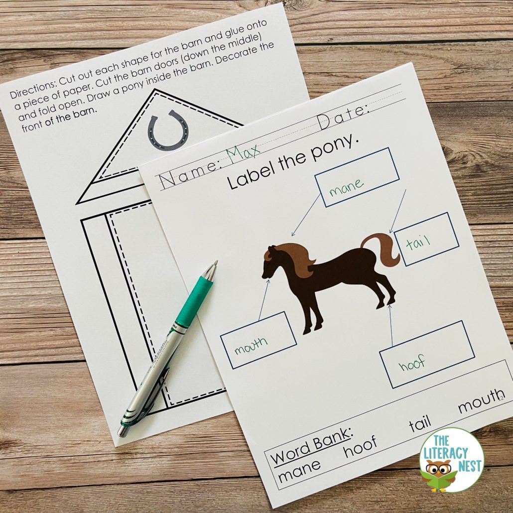Nonfiction Task Cards: Ponies - The Literacy Nest