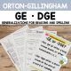 GE and DGE Spelling Rules for Orton-Gillingham Lessons - The Literacy Nest