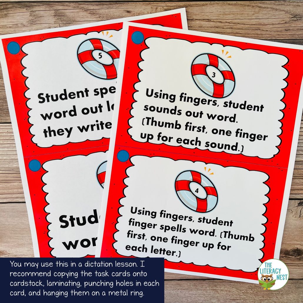 Task Cards: S.O.S. Multisensory Spelling Strategy Literacy Activities ...