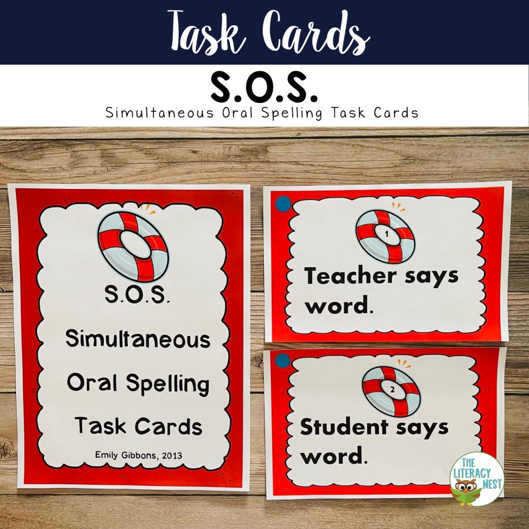 Task Cards: S.O.S. | Multisensory Spelling Strategy Literacy Activities ...
